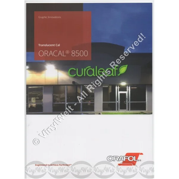 Farbkarte Oracal 8500 - Translucent Cal - Color Chart | VinylWelt